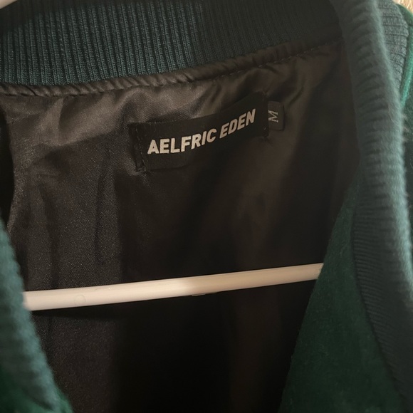 Jackets & Coats | Green And Black Varsity Jacket With Bone Patches ...